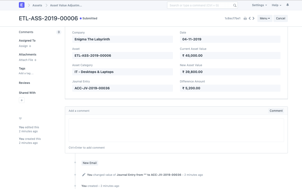 Asset Management in ERPNext – Oregon ERP
